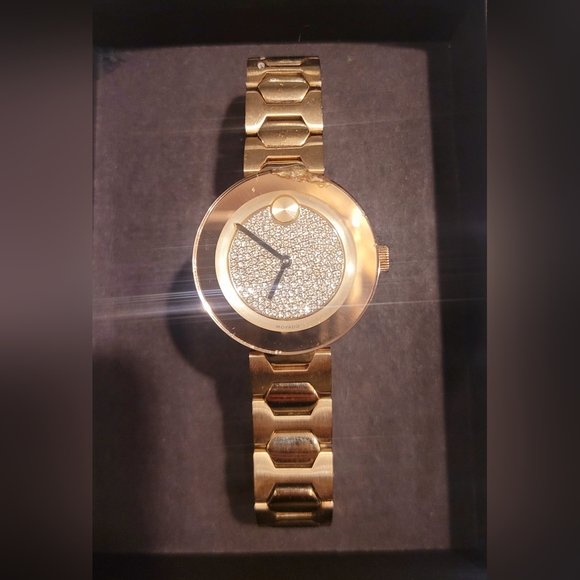 Movado | Accessories | Movado Bold Rose Gold Crystal Watch | Poshmark